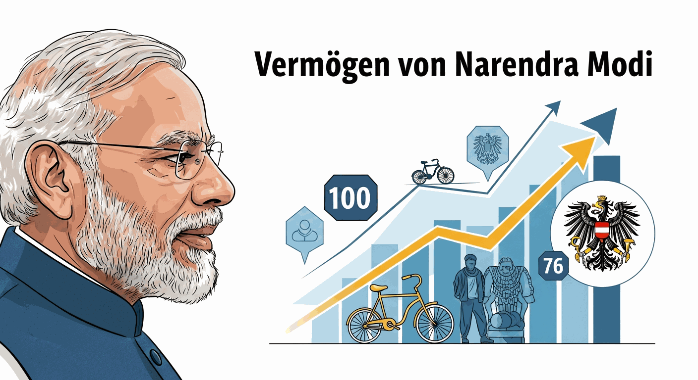 Vermögen & Gehalt von Narendra Modi | FinanzHub.at